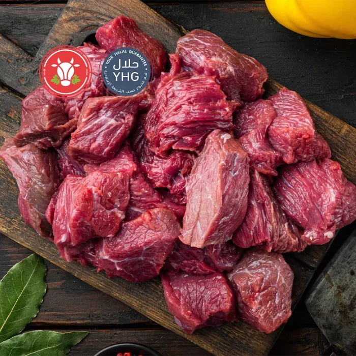 Halal Beef Diced Beef (Boneless) — Kebab Cut — Grill/Stew